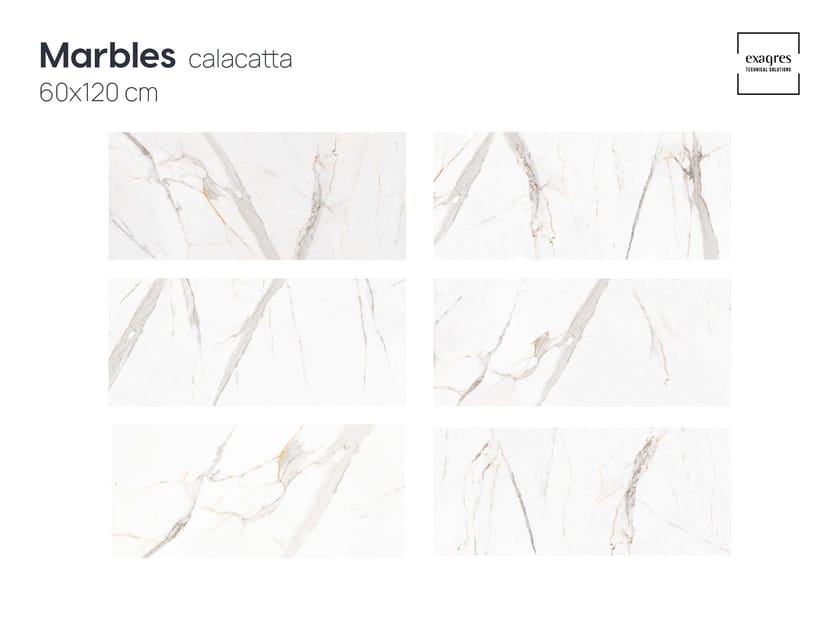 MARBLES CALACATTA Revêtement de sol en grès cérame effet marbre By Exagres