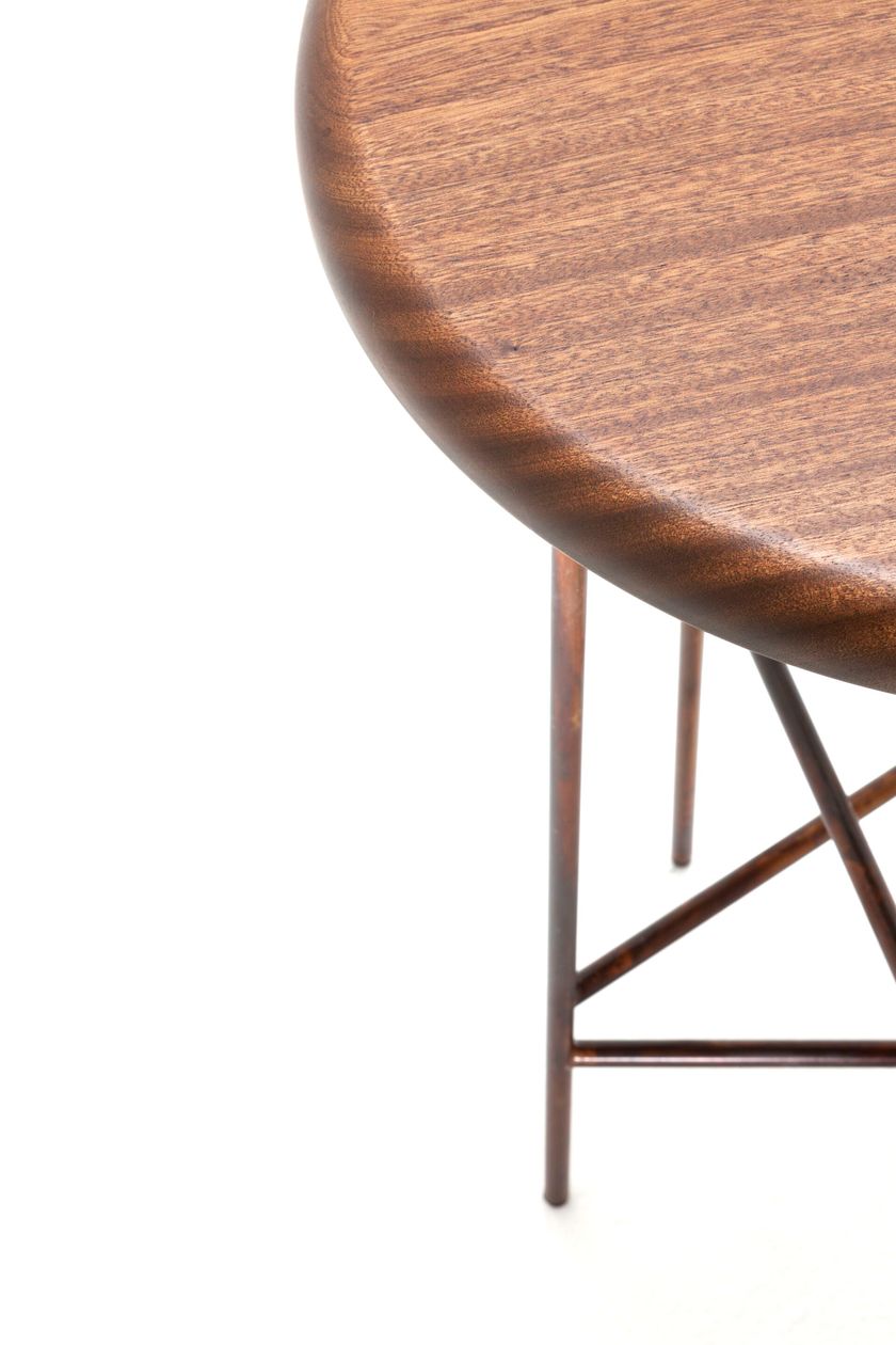 10TH STAR High mahogany garden stool By Exteta