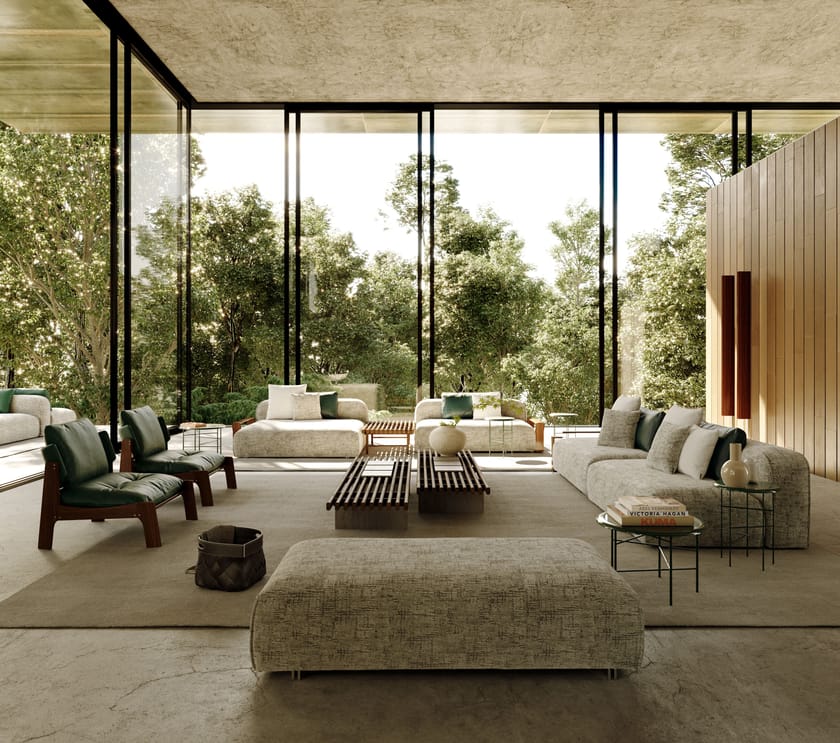 10TH STAR Round aluminium garden side table By Exteta