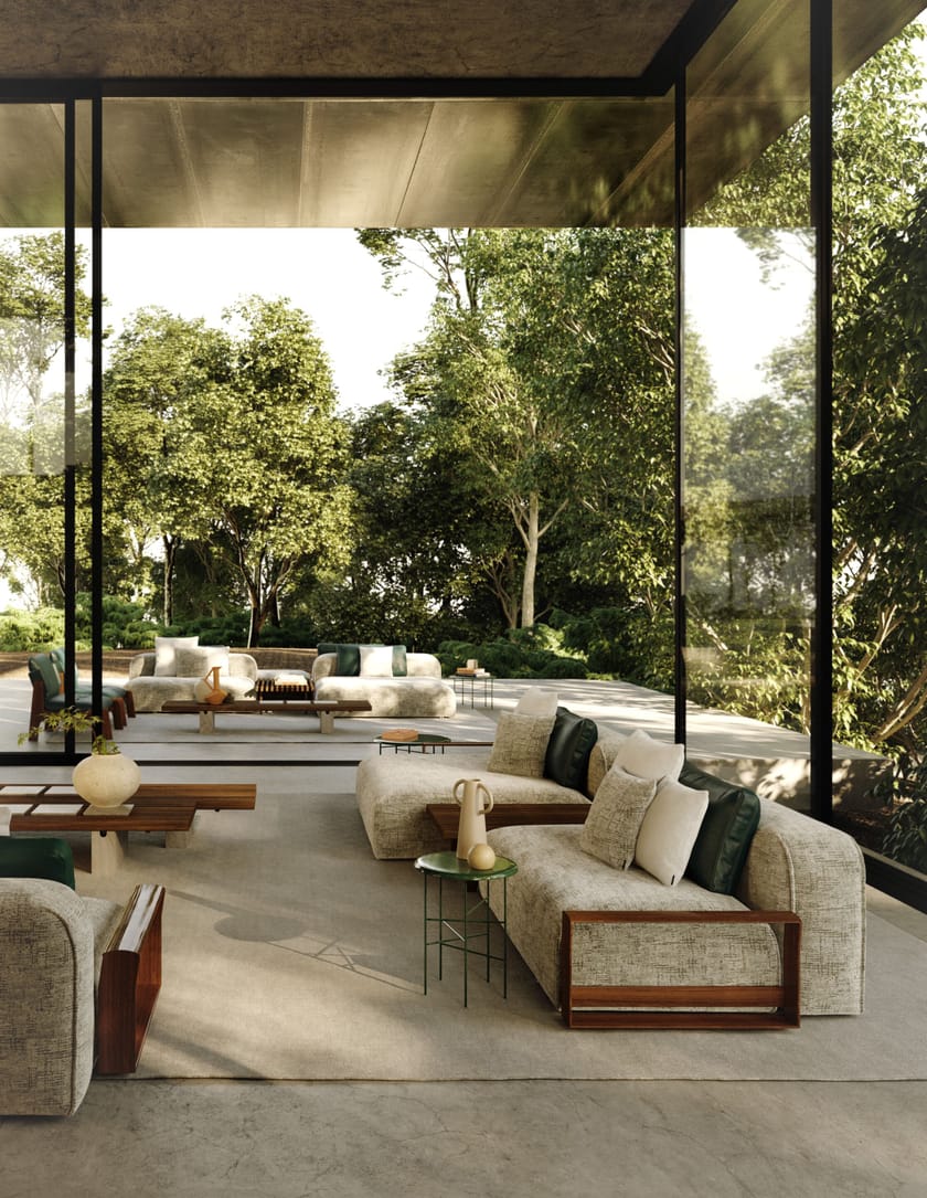 10TH STAR Round aluminium garden side table By Exteta