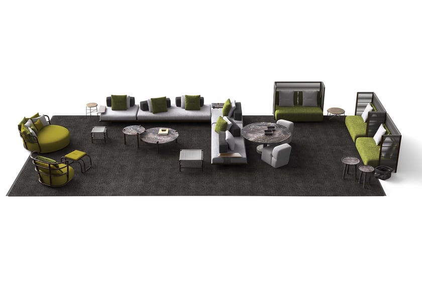 CAPRERA Round marble garden side table By Exteta