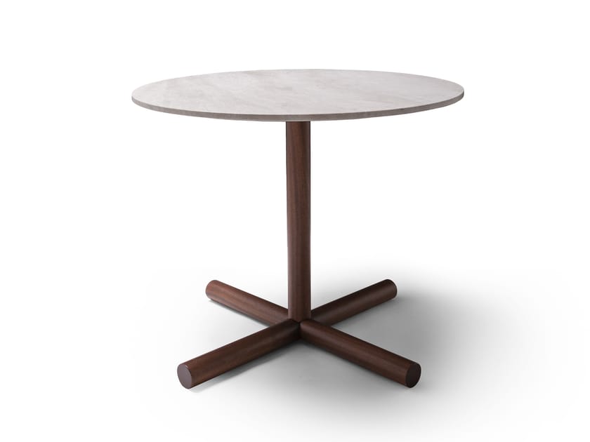 HELIX Mahogany garden side table By Exteta