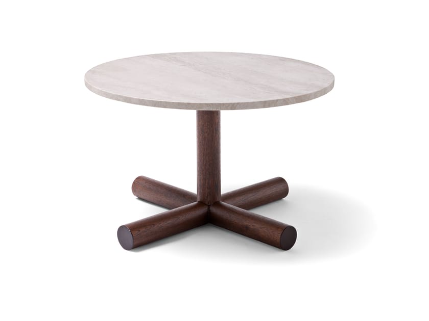 HELIX Mahogany garden side table By Exteta