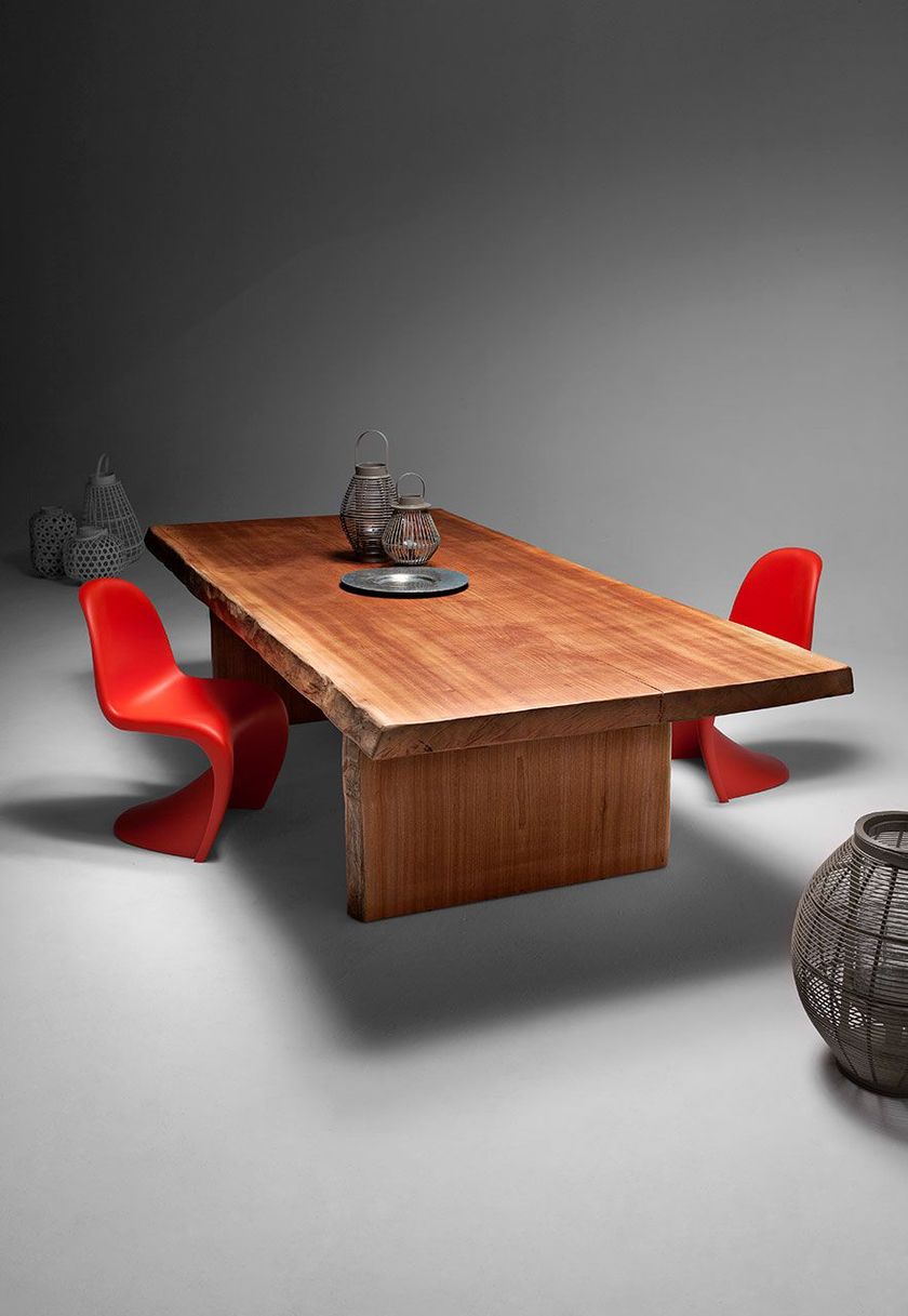 INDIVIDUAL Mesa de jardín rectangular de caoba By Exteta