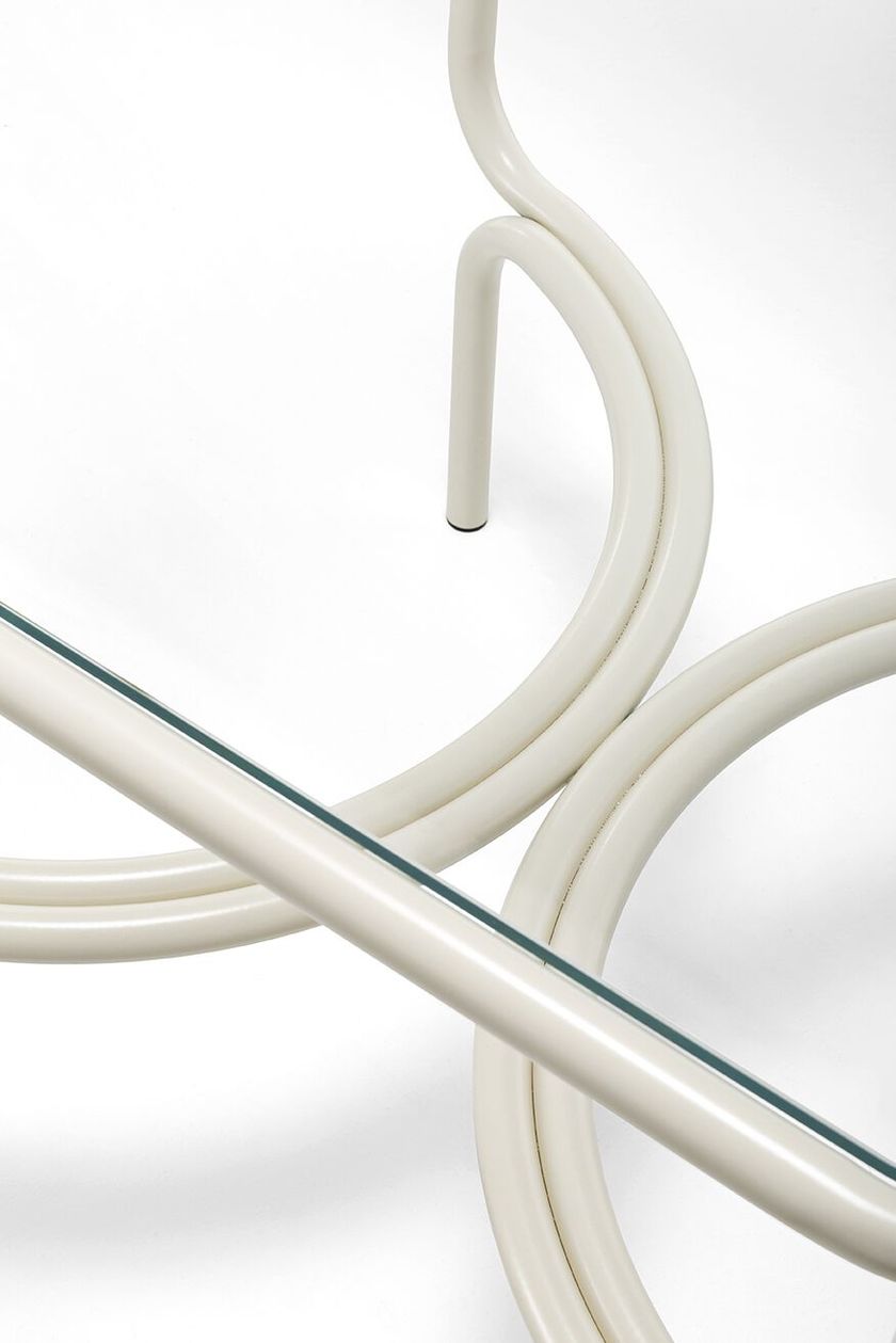 LOCUS SOLUS JACQUEMUS + EXTETA SPECIAL RE-EDITION Mesa de jardín de acero inoxidable y vidrio By ...