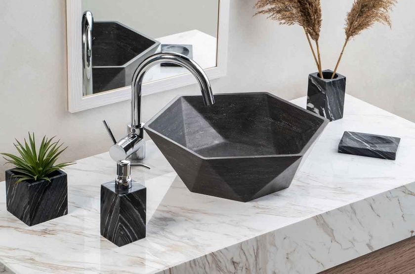 FACETED washbasin By Luxury Stone Italia