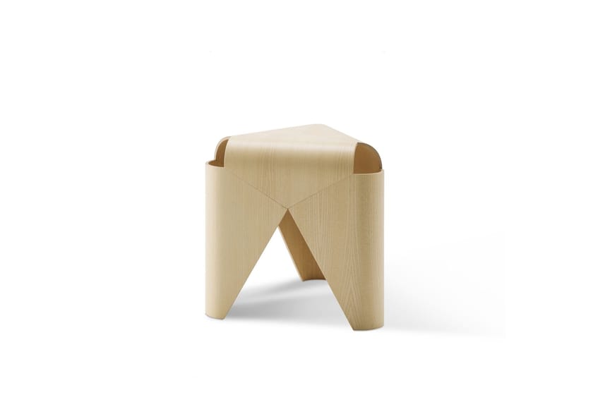 FALABELLA Low wood veneer stool By Offecct | design Lucy Kurrein