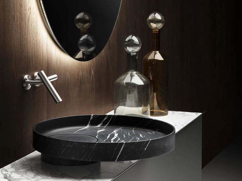 ECCENTRICO Countertop round marble washbasin By FALPER | design Victor ...