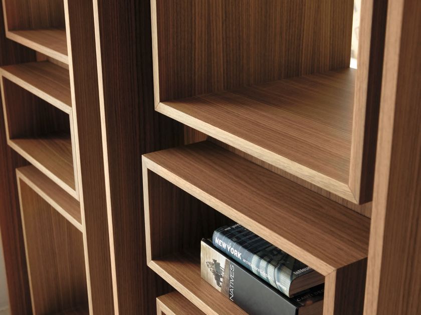 FANCY Double-sided walnut bookcase By Porada | design Gino Carollo