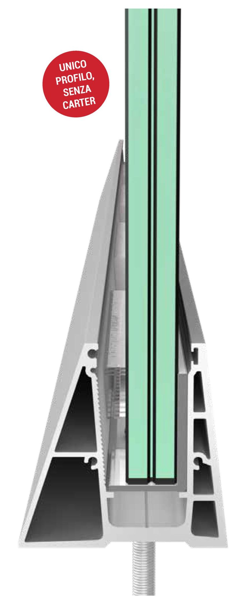 Parapetto in vetro per muretti NINFA 50-N - FARAONE - Edilportale
