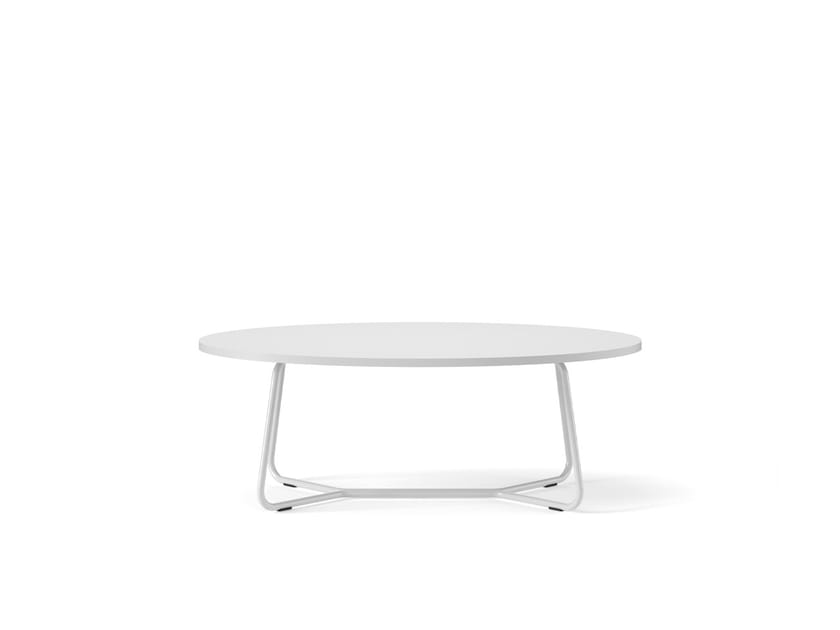 FEDRA Oval low wooden coffee table for living room By FREZZA | design d ...