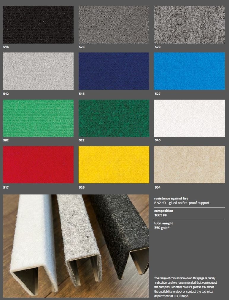 FELT BAFFLE Ceiling panels By CBI Europe