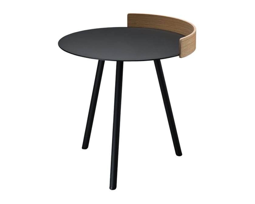 Lacquered round steel side table FENCE By Casala design Arik Levy