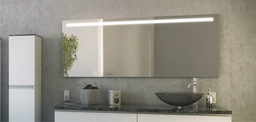 Wall-mounted mirror with integrated lighting FINELINE By Top Light