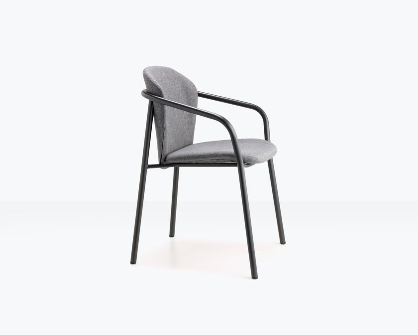 Upholstered steel chair with armrests FINN Finn Collection By SCAB ...
