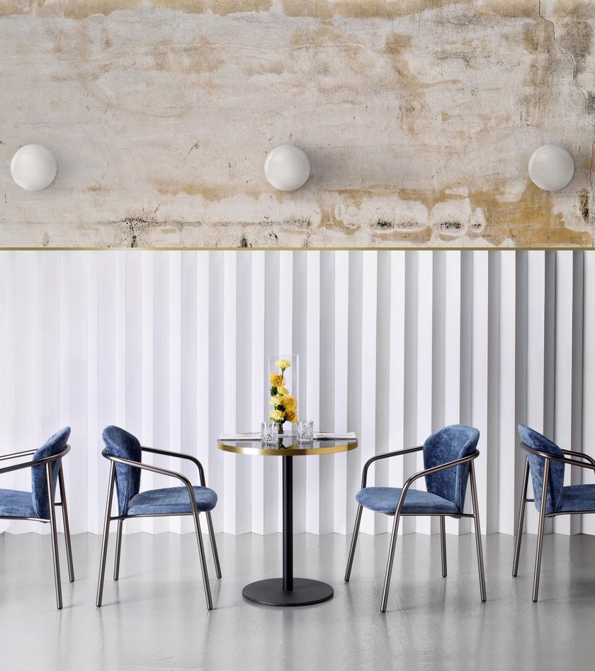 Upholstered steel chair with armrests FINN Finn Collection By SCAB ...