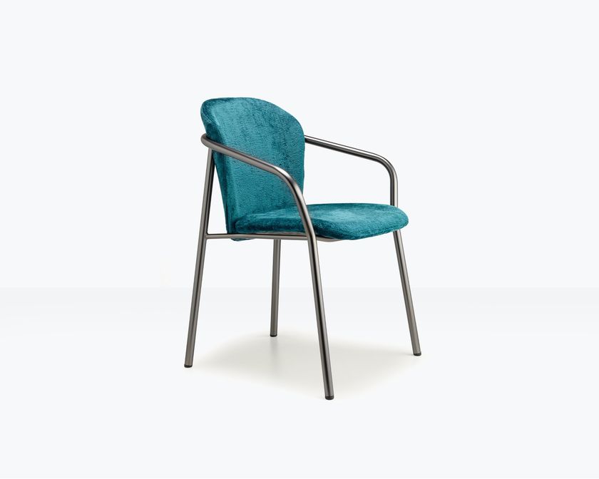 Upholstered steel chair with armrests FINN Finn Collection By SCAB ...