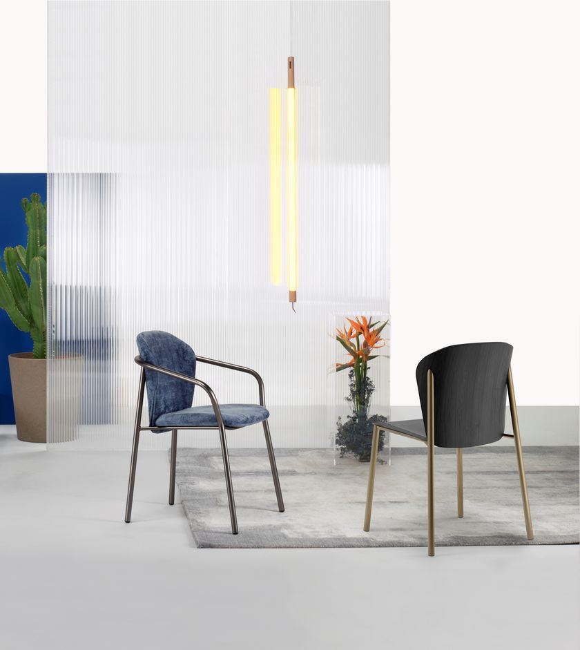 Upholstered steel chair with armrests FINN Finn Collection By SCAB ...