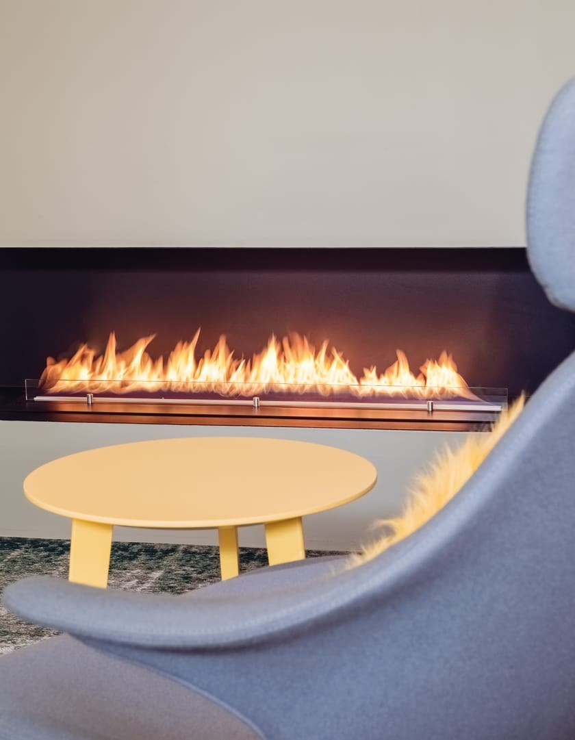 Smart fireplace insert with external fuel tank FIRE LINE AUTOMATIC XT ...