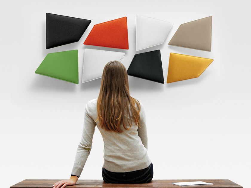 Fabric hanging acoustical panel V-FLAP By Caimi Brevetti design Alberto ...