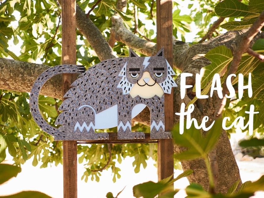 Felt tactile picture FLASH THE CAT By MINI art for kids