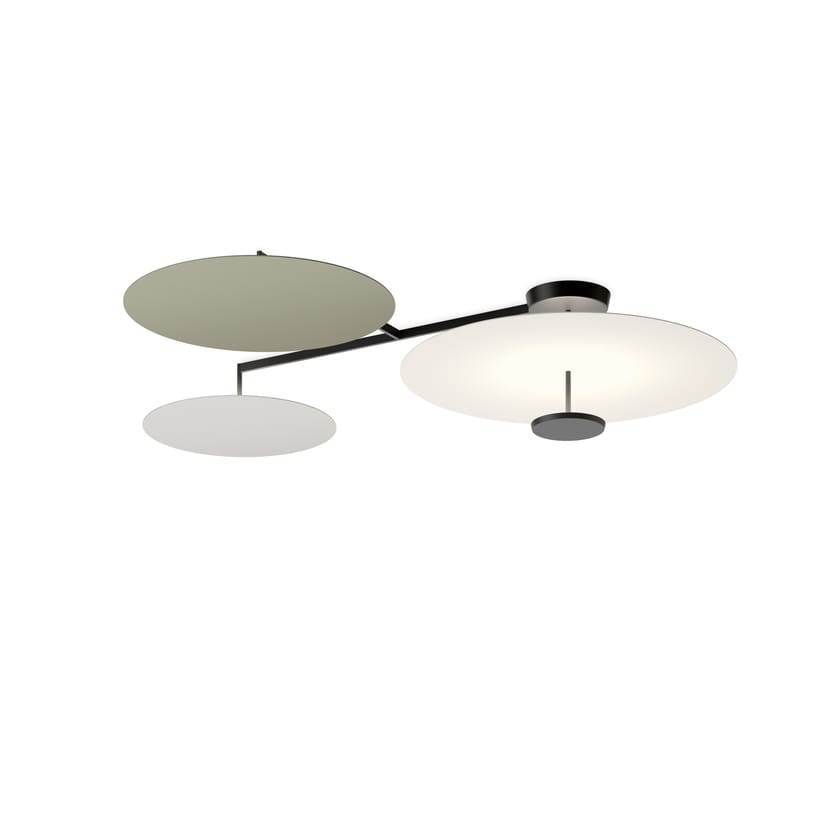 FLAT 5922 LED metal ceiling lamp By Vibia | design Ichiro Iwasaki