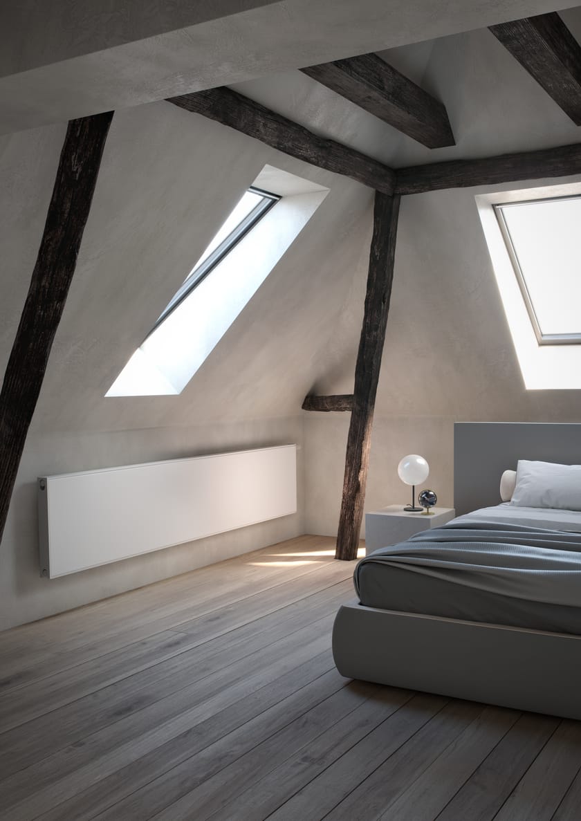 Horizontal steel panel radiator FLAT LINE By VASCO