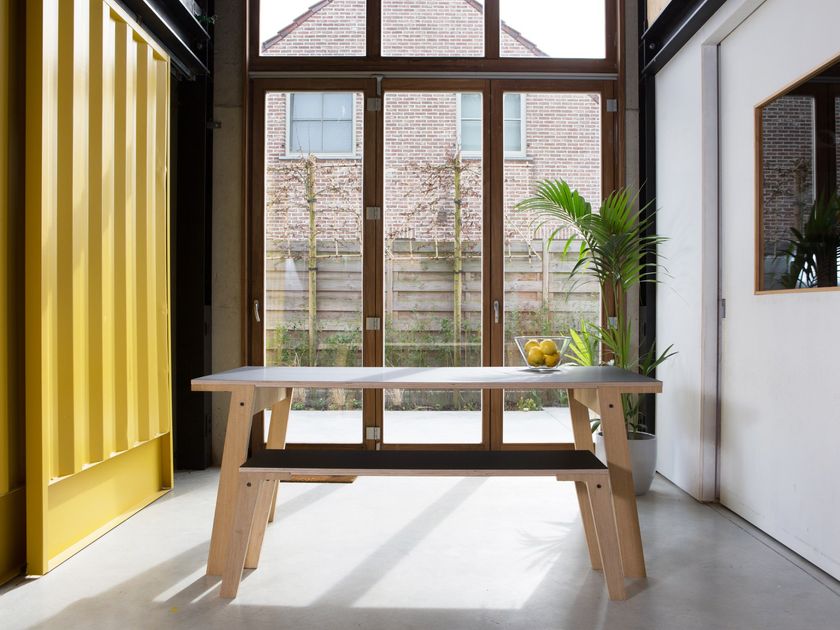FLAT Rectangular wooden table By RFORM