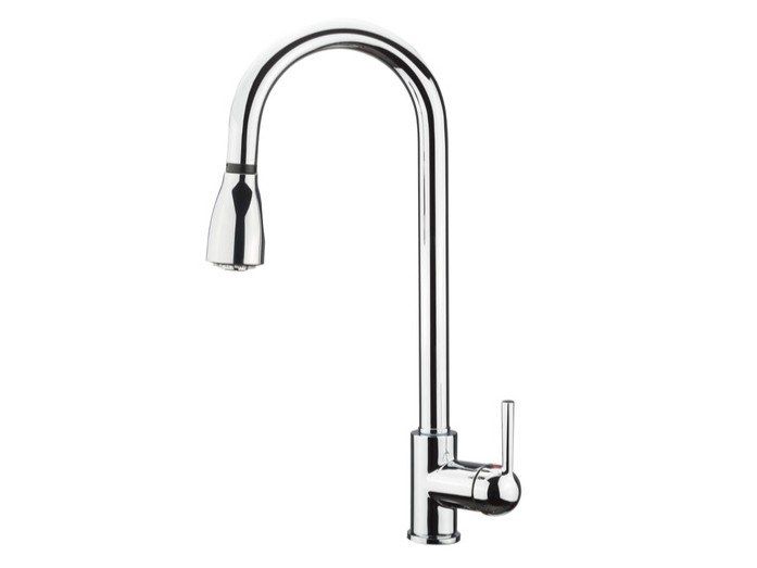 FLEX 1 hole brass kitchen mixer tap with pull out spray By I Crolla ...