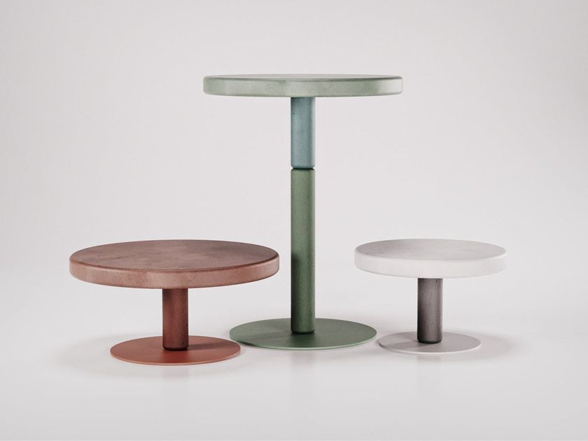 FLIPPER Round cement high table By Forma&Cemento | design Marialaura ...