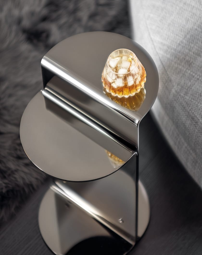 FLIRT Stainless steel side table By Minotti | design Rodolfo Dordoni