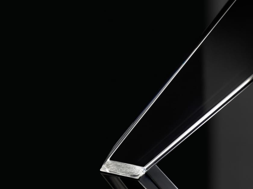 Sedia imbottita su trespolo in policarbonato con braccioli FLOW 10TH By ...