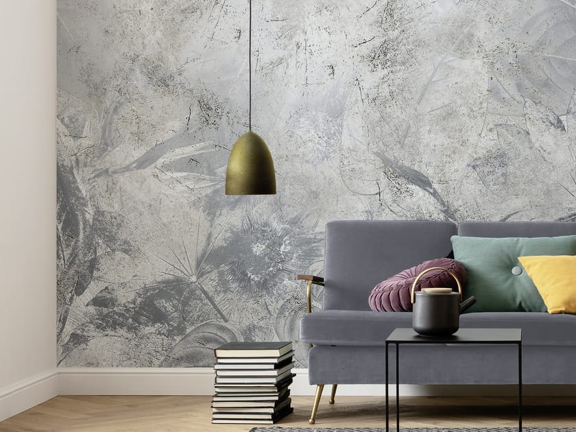 FLOWER FOSSIL Nonwoven wallpaper with floral pattern By Komar