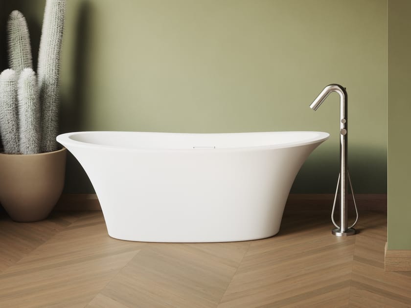 FLUT Freestanding oval acrylic bathtub By GSG Ceramic Design