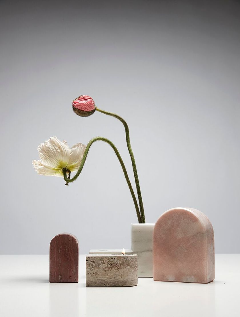 LIVING OBJECTS NO 9 Marble candle holder / vase By FÓLK Reykjavik ...