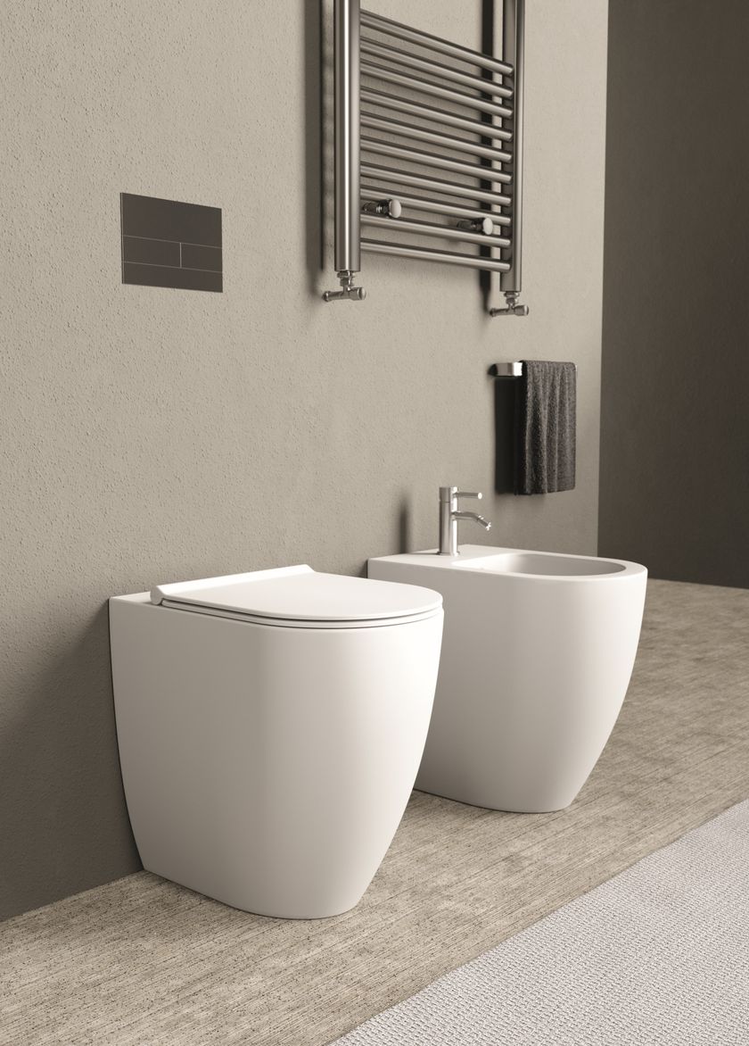 FORM SQUARE H50 Floor mounted ceramic bidet By Alice Ceramica