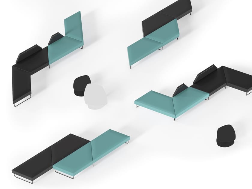 FORMAT Modular bench seating with back By SITLOSOPHY®