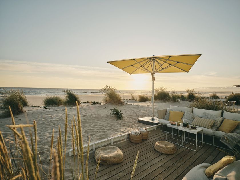 FORTELLO Sonnenschirm aus Aluminium mit integrierter Beleuchtung By Glatz