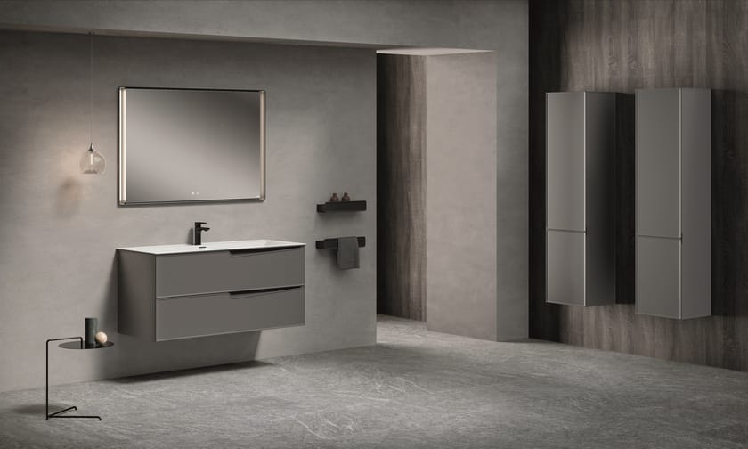 Wall-mounted vanity unit with drawers FRAME By Fiora