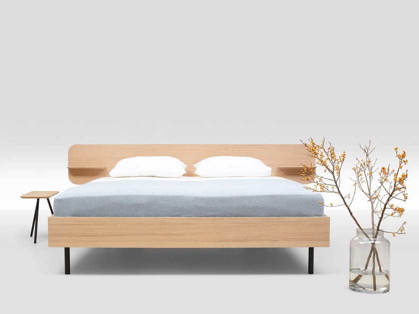 Lacquered MDF double bed FRAME LACQUERED TYPE 1 By Loof