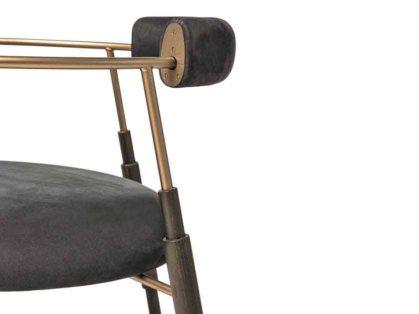 FRAME Upholstered nabuk chair with armrests By Shake