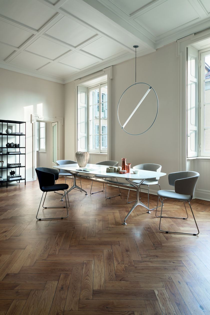 FRAMETABLE 240 - 498_240 Mesa óvala de chapada en madera By Alias | design Alberto Meda