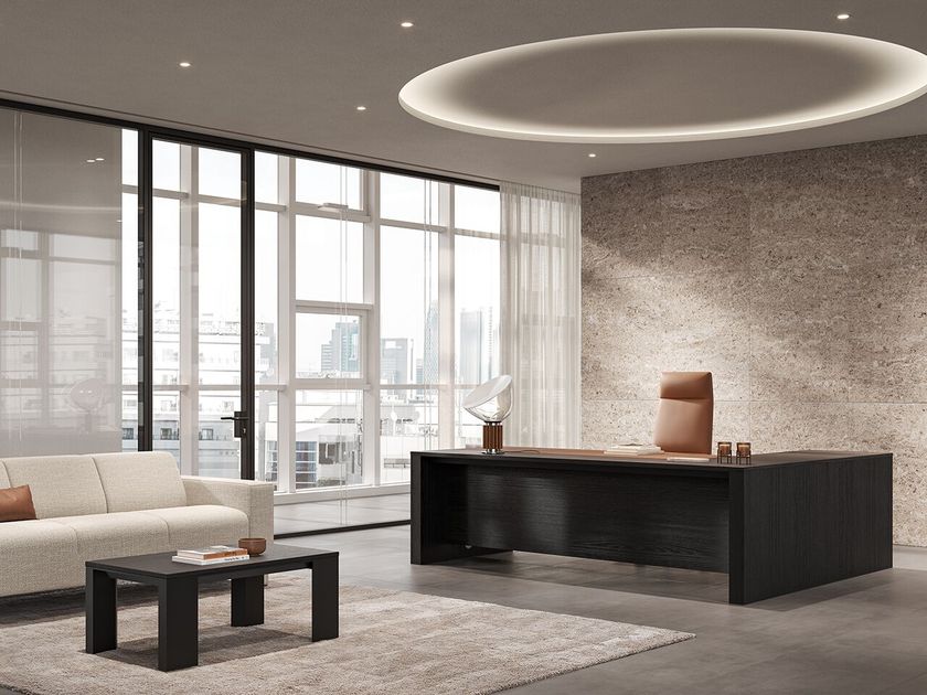 ONO L-shaped sectional wooden office desk By FREZZA