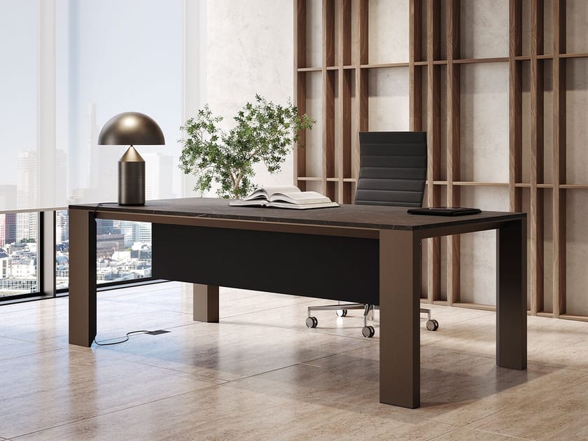 ONO Rectangular sectional aluminium office desk By FREZZA
