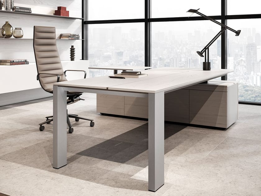 ONO Sectional wooden office desk with drawers By FREZZA