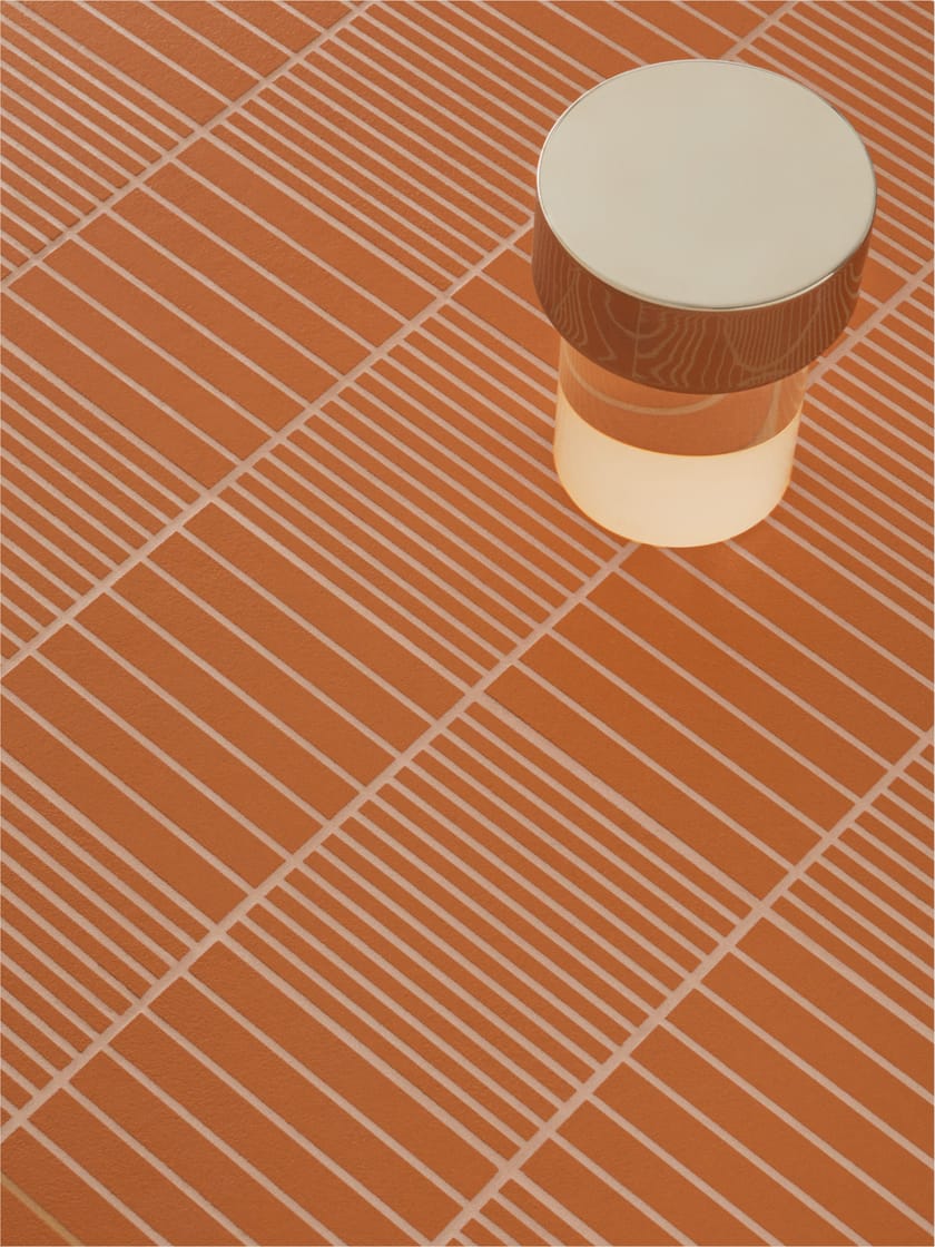 FRINGE BOLD RED outdoor floor tiles By Mutina design Michael Anastassiades