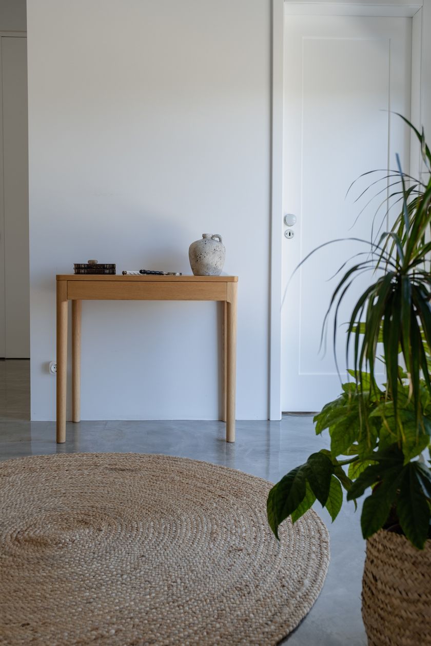 FRONT Rectangular oak console table with drawers By MOR DESIGN | design ...