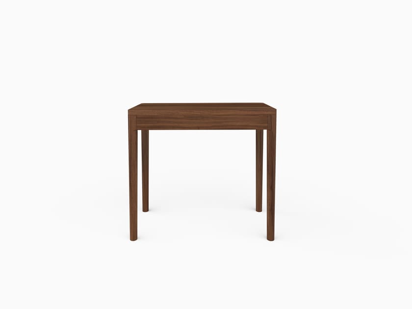 FRONT Rectangular walnut console table with drawers By MOR