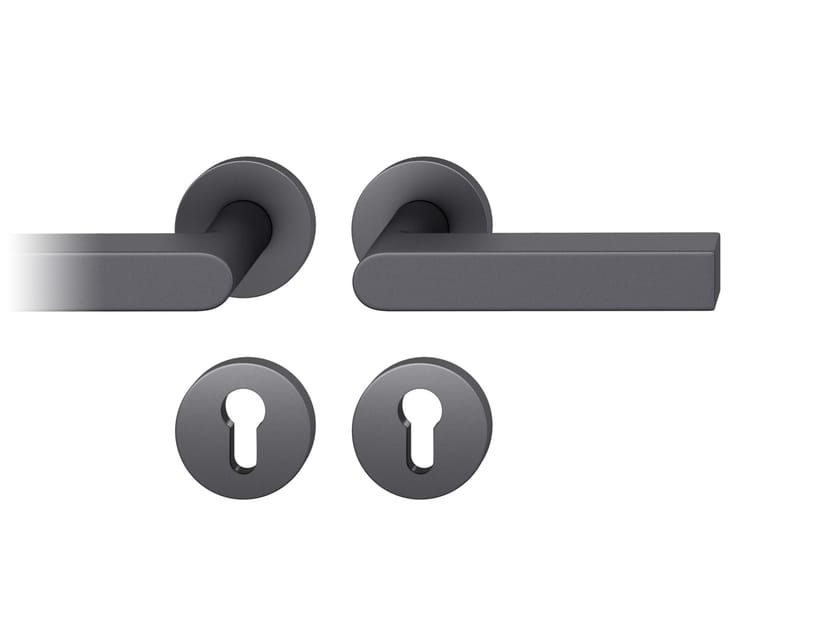 FSB 12 1001 | Lever set Anodized aluminium door handle on rose By FSB