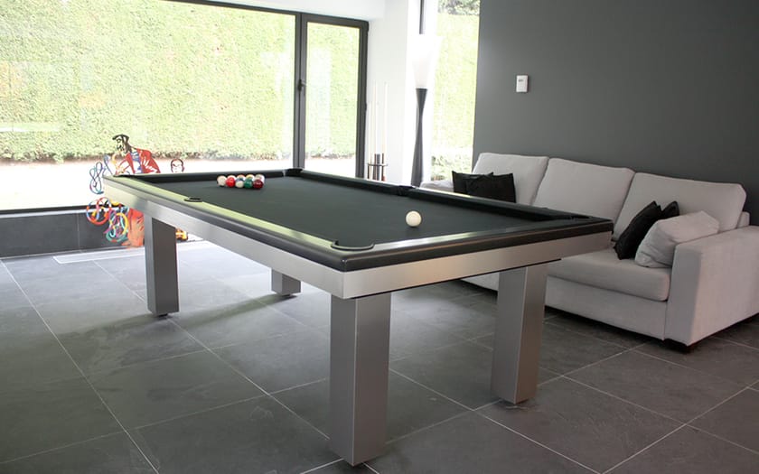 Rectangular stainless steel and wood pool table FULL LOFT By Billards ...